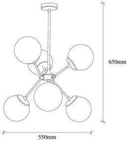 Designový lustr Abiba 55 cm zlatý