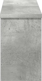 věšák, nástěnný, 3 poličky, háčky, kompozitní dřevo, 26x50x16 cm, beton šedá, Dekorino TK20260020
