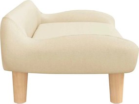Pelíšek pro psy krémový 70 x 40 x 24 cm textil 171945
