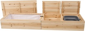 KidLand Pískoviště na balkon 150 x 45 cm přírodní