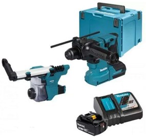 Makita - 18V AKU vrtací kladivo, 2x aku Li-ion LXT 5,0 Ah, nabíječka DHR183RTWJ
