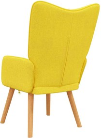 Relaxační křeslo hořčicově žluté textil 327926