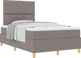 Postel s boxspringem s čelo Taupe 120 x 200 cm textil 3339690
