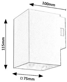 RABALUX 77156 Urfa venkovní nástěnné svítidlo LED 9W/900lm 2700+4000+6500K IP65 černá