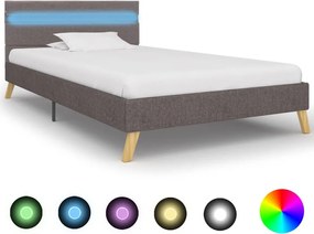 vidaXL Rám postele s LED světlem textil 100 x 200 cm [284847] Barva: světle šedá