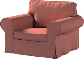 Potah na křeslo IKEA Ektorp barva hnědá látka pletený vzor