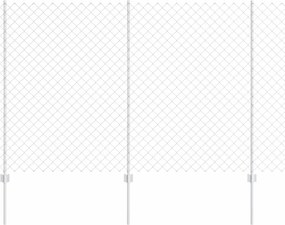 Plot s řetězovým odkazem a sloupkem 10 x 1,5 m Pozinkovaná ocel 3336299