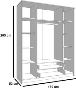 Skříň Simple 4D+2š nymfaea alba