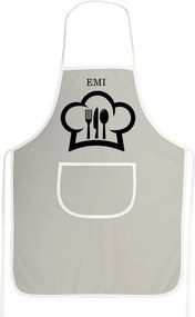 Kuchyňská zástěra Chef EMI, šedá