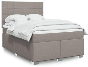 Box spring postel s matrací taupe 140x190 cm textil 3290487