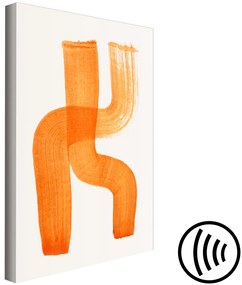 Obraz Abstraktní kompozice (1-dílný) - duo oranžových tvarů