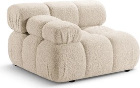 Béžový modul pohovky z textilie bouclé (levý roh) Bellis – Micadoni Home