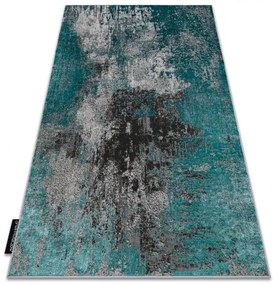 Moderní koberec DE LUXE 570 vintage Strukturální, zelená / antracit velikost 140x190 cm | krásné koberce cz