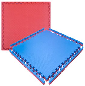 Pěnová podložka na podlahu 100x100x2 cm TATAMI modro-červená