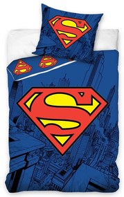 CARBOTEX Dětské povlečení Superman, 140 x 200, 70 x 90 cm