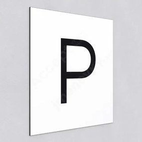 ACCEPT Označení podlaží - písmeno "P" - stříbrná tabulka - černý popis