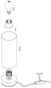 Eglo 95776 - Stolní lampa DAMASCO 1 1xE27/60W/230V