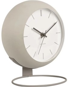 OnaDnes -20% Time for home Světle šedé kovové stolní hodiny Haleen 21 cm
