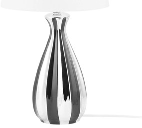 Stolní lampa stříbrná černá 52 cm VARDJA Beliani