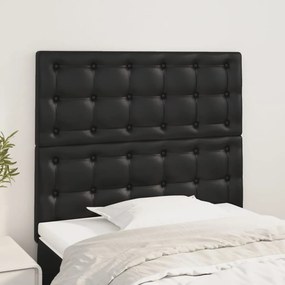 Čelo postele černé 100x5x118/128 cm umělá kůže 3116416