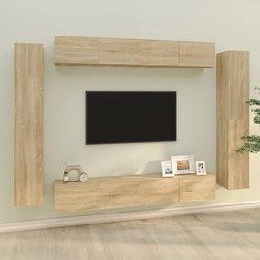 8dílný set TV skříněk dub sonoma kompozitní dřevo 3114296