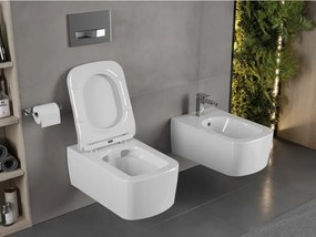 Mexen York WC mísa Rimless se slim sedátkem, duroplast, bílý lesk - 30114000