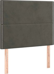 Box spring postel s matrací tmavě šedá 80 x 200 cm samet 3129118
