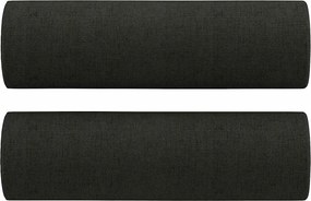 2místná pohovka s polštáři černá 140 cm textil 3200786