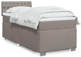 Box spring postel s matrací taupe 90x200 cm textil 3285782