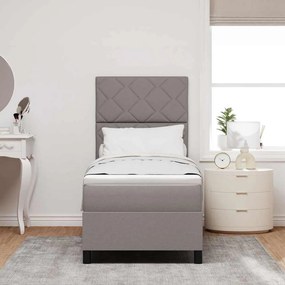 Postel s boxspringem s čelo Taupe 80 x 200 cm textil 3339424