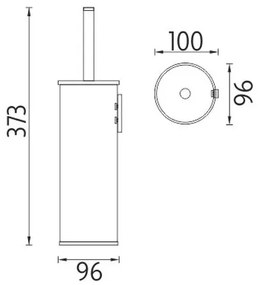 NIMCO UN 13094E-26 - WC štětka UNIX lesklý chrom