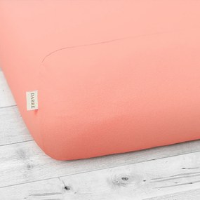 Jersey prostěradlo světle lososové na výšku matrace do 20 cm Velikost: 60 x 120