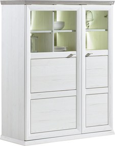 XXXLutz VYSOKÁ KOMODA, šedá, bílá, 110,2/134,3/43 cm Hom`in - Vysoké komody - 000003000111