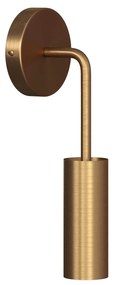 creative cables Fermaluce vintage kovové nástěnné svítidlo s ohnutou prodlužovací trubičkou a stínidlem Tub-E14 Barva: Matný bronz