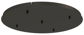 Mantra 8516 Elsa, černá stropní rozeta pro pět závěsů, průměr 60cm