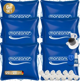 Monzana Sada bazénových polštářů 6 ks – 120×120 cm, modré