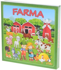 _Ostatní 1_ Soubor her Farma 3v1 Černý Petr/Pexeso/Domino *SPOLEČENSKÉ HRY* 34750
