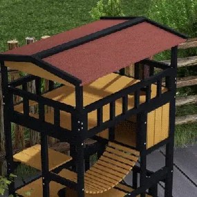 PawHut Dům pro kočky, kočičí ráj s platformami, visutým mostem a kočičími jeskyněmi, vhodný pro až 2 kočky, dřevo