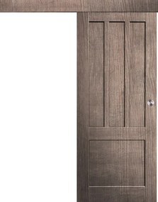 posuvné interiérové dveře na stěnu vasco doors LISBONA model 2 Průchozí rozměr: 70 x 197 cm, Orientace dveří: Levé dveře, Dekor: Dub rustikální