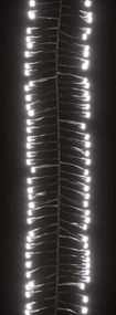 vidaXL Světelný LED řetěz trs se 400 LED pastelový barevný 7,4 m PVC [343235] Barva: Studená bílá a tmavě zelená