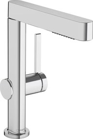 Hansgrohe Finoris, umyvadlová baterie 230, s výpustí Push-Open a výsuvnou sprškou, EcoSmart, chromová, 76063000