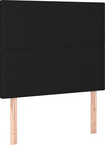 vidaXL Box spring postel s matrací 100 x 200 cm textil [3136415] Barva: Černá