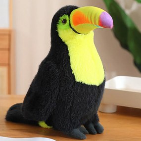 LEAN Toys Plyšový tukan maskot plyšová hračka žlutý 35 cm