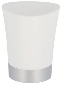 Koupelnový pohár Cuesta, bílá/s chromovými prvky, 250 ml
