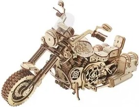 RoboTime 3D dřevěné mechanické puzzle Motorka (cruiser) / od 14 let /