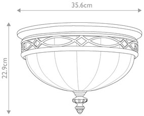 Feiss FE-DRAWING-ROOM-FB - Stropní svítidlo DRAWING ROOM 3xE27/60W/230V
