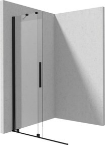 Deante Sprchová zástěna Walk-in Prizma, posuvná - KTJ N32R 120 cm, černá - bez vaničky