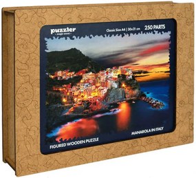 _Ostatní 1_ PUZZLER DŘEVO Manarola v Itálii 30x21cm dekorativní skládačka 250 dílků 5714326