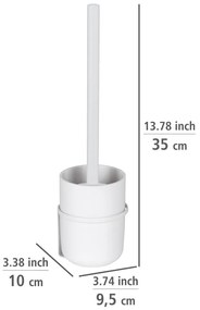 Bílá samodržící plastová WC štětka Carpino - Wenko
