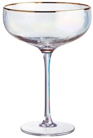 SMERALDA Sklenice na sekt se zlatým okrajem 400 ml